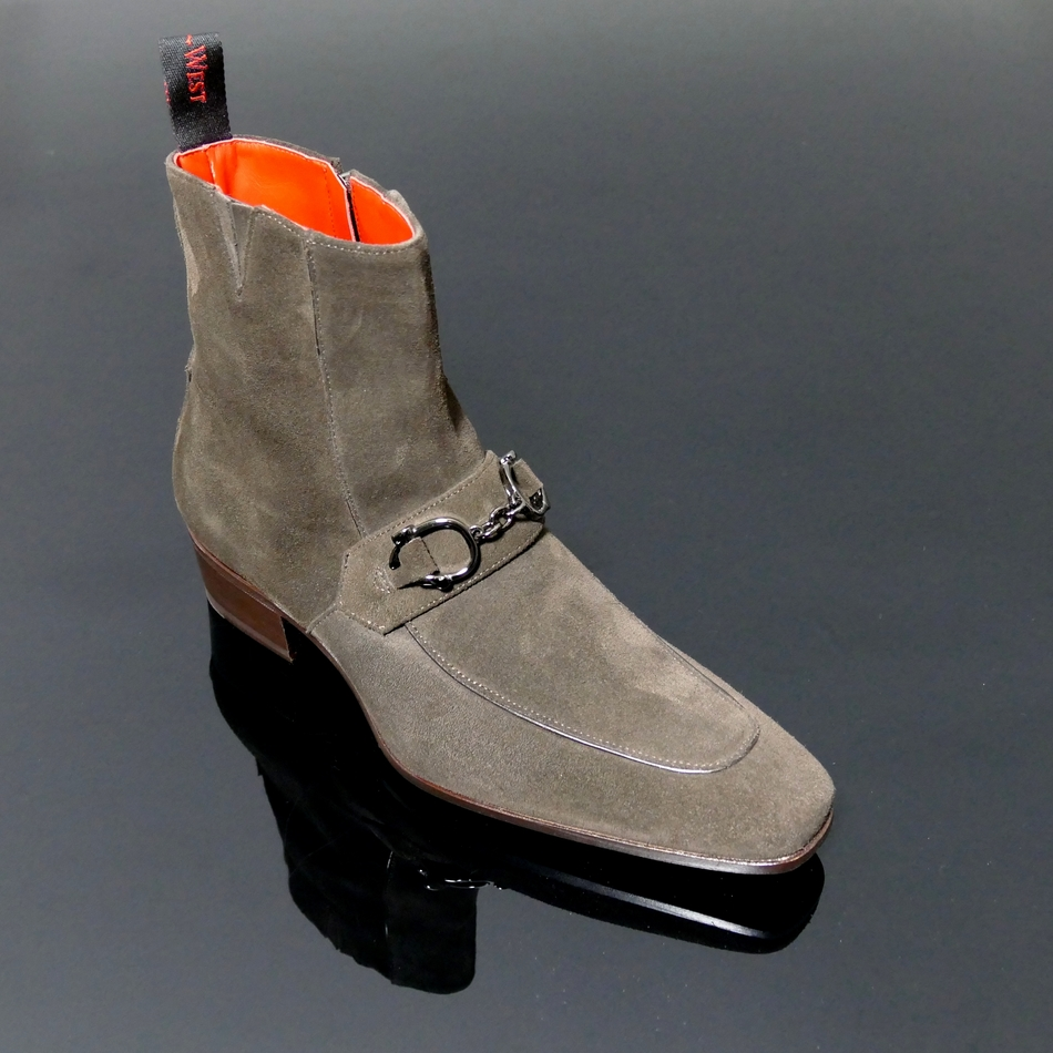 Anderson Filmstar Dark Brown Suede Zip Boot | Jeffery West